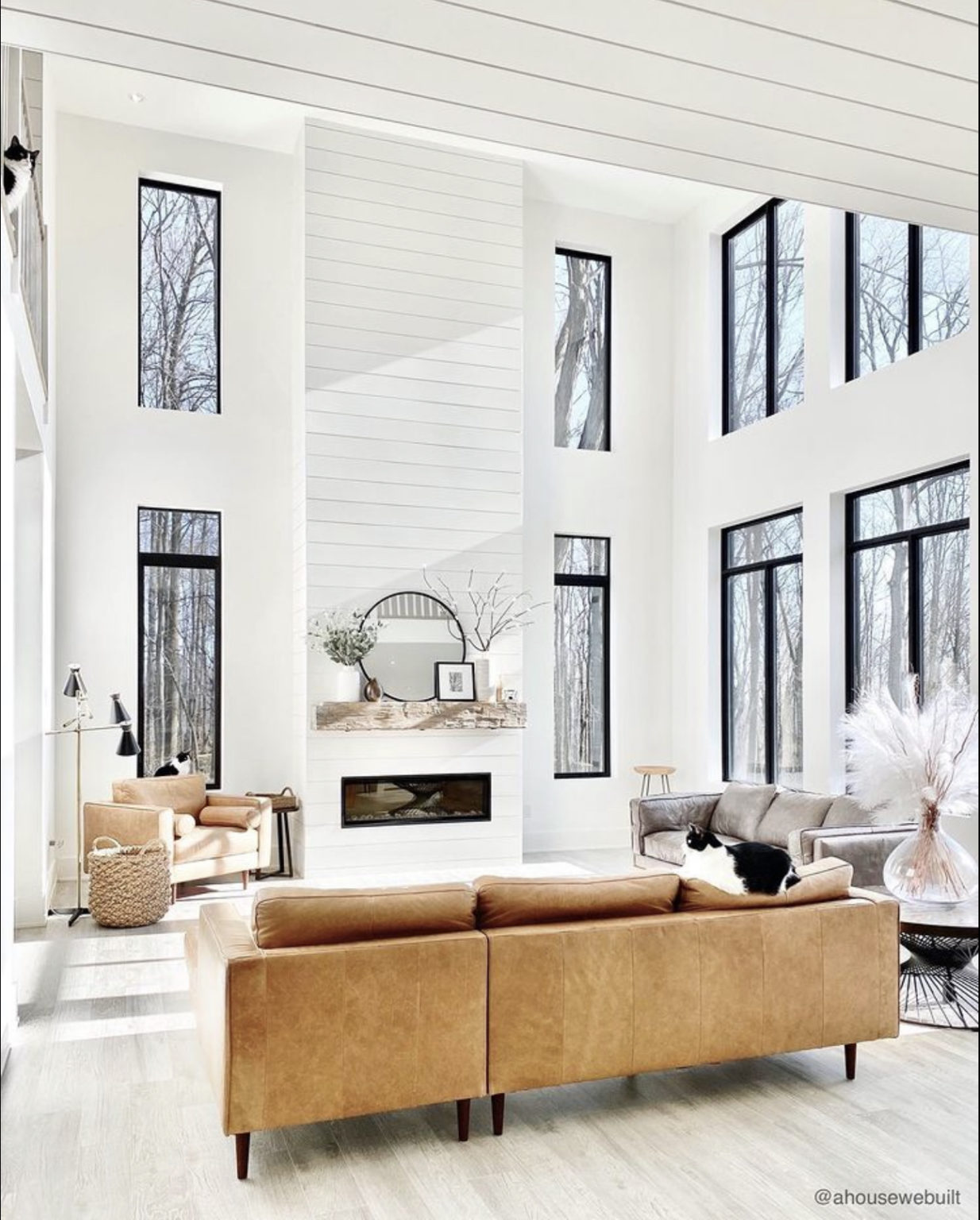 Fireplace remodel with DIY wood mantle.. - BarberellaHome